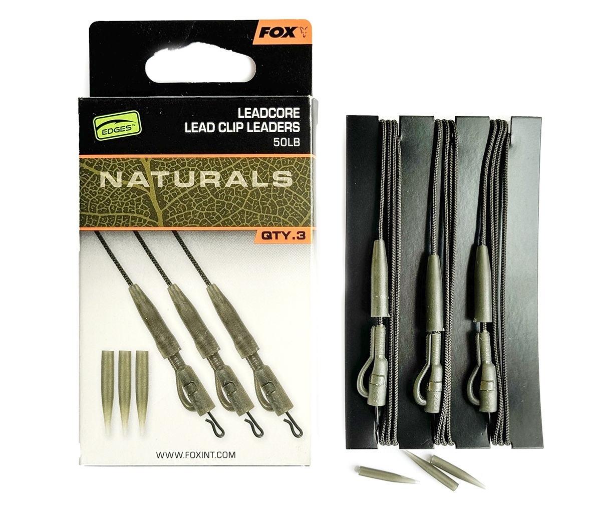 Набор готовых ледкоров с клипсой Fox (Фокс) - Naturals Leadcore PG Lead ...